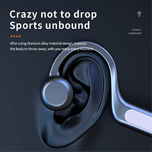 Onlyliua Wireless Bluetooth Headset, B๐ne Conduction Waterproof Headphones, LED Power Digital Display, Hi-fi Stereo Sound, Low Latency, Active Noise Reduction, for Sport Gaming