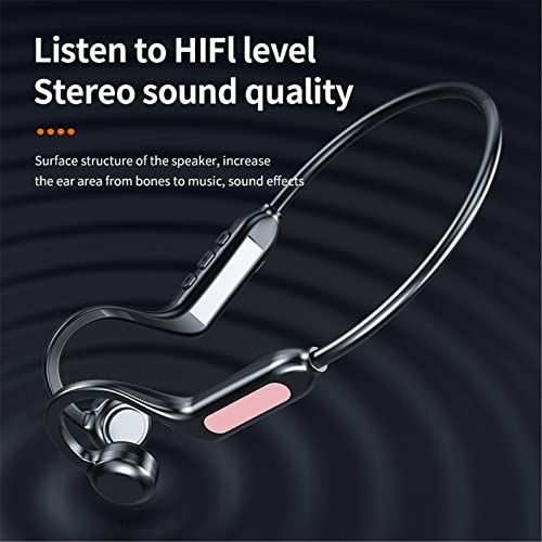 Onlyliua Wireless Bluetooth Headset, B๐ne Conduction Waterproof Headphones, LED Power Digital Display, Hi-fi Stereo Sound, Low Latency, Active Noise Reduction, for Sport Gaming