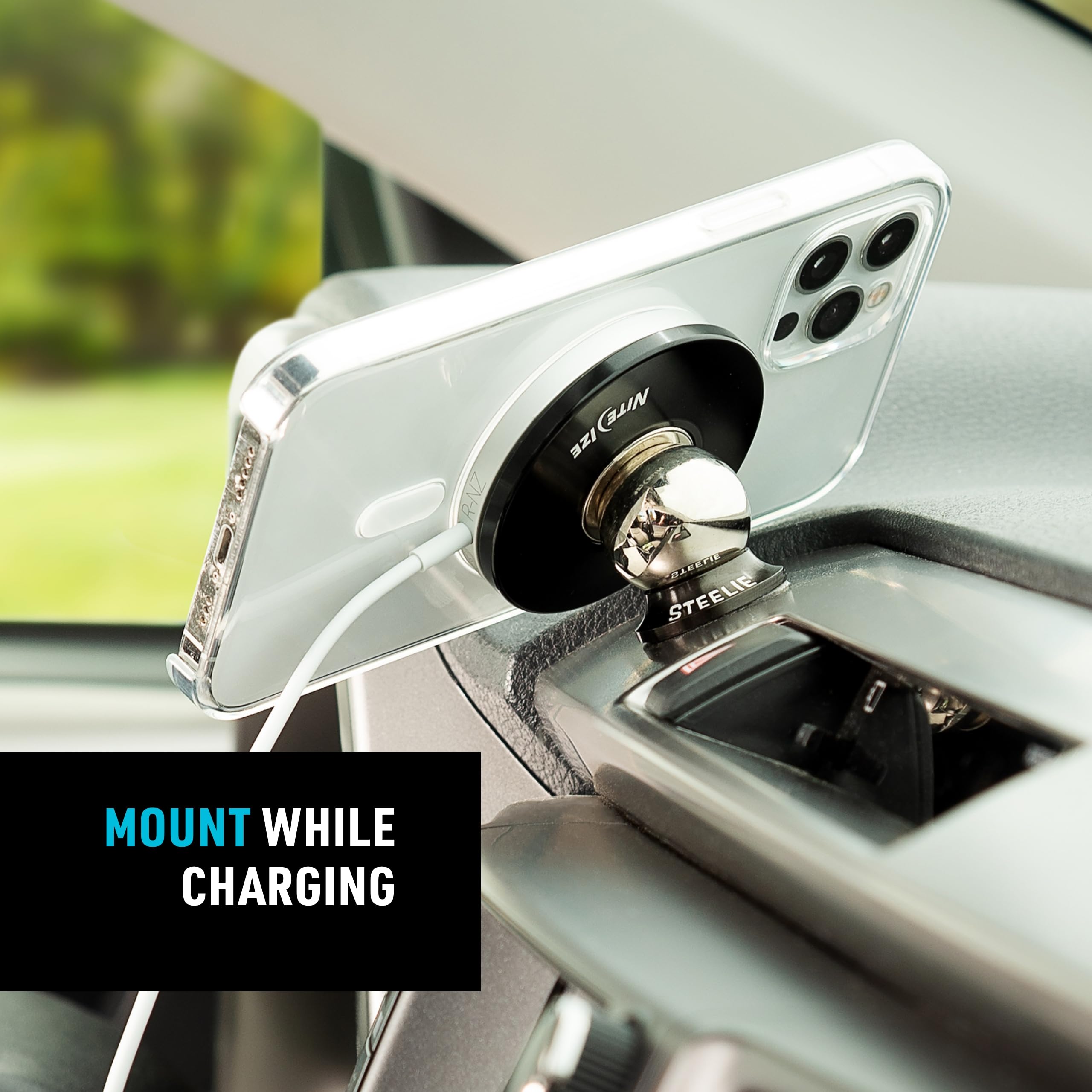 Nite Ize Steelie Orbiter Plus Dash Mount - Magnetic Phone Mount for Car Dashboards - Car Phone Holder Mount - Car Dashboard and Cell Phone Accessories - Phone Mount with Neodymium Magnets