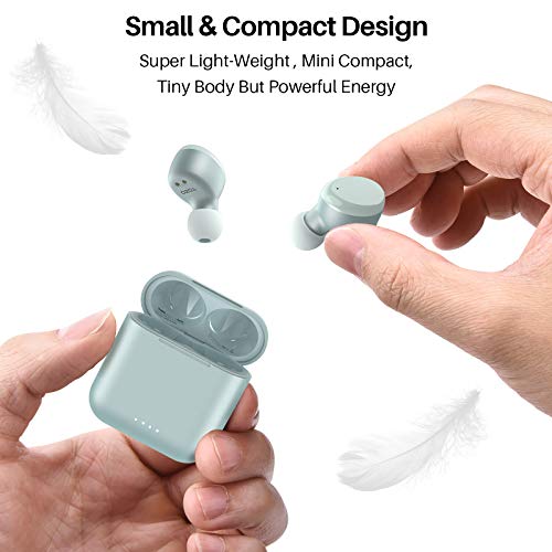 TOZO T6 True Wireless Earbuds Bluetooth 5.3 Headphones Touch Control with Wireless Charging Case IPX8 Waterproof Stereo Earphones in-Ear Built-in Mic Headset Premium Deep Bass Blue (2022 Upgraded)