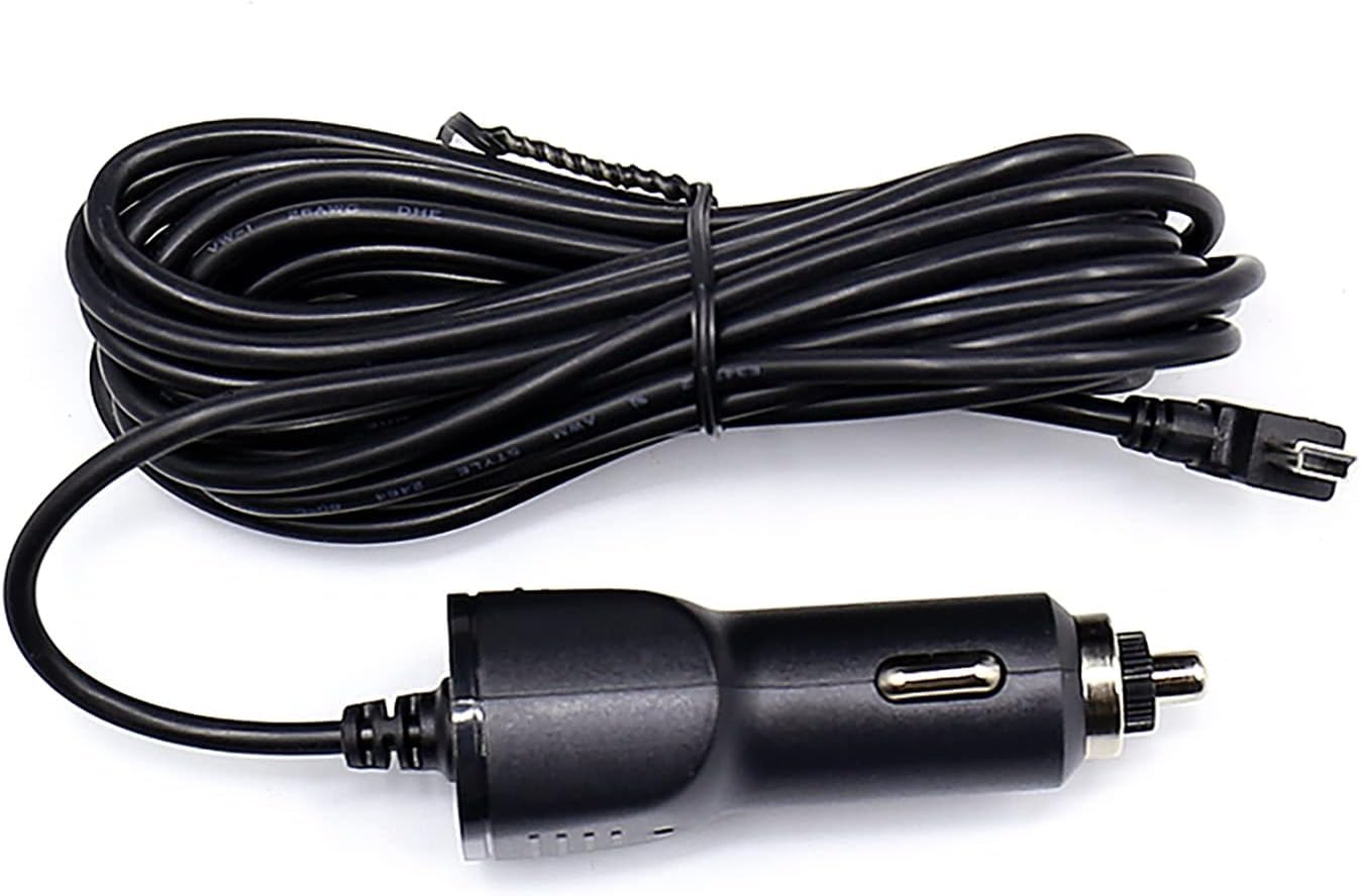 Pruveeo Car Charger Mini USB Adapter for D80/D90-4CH Mini Dash cam, Replacement Vehicle Power Cable Cord