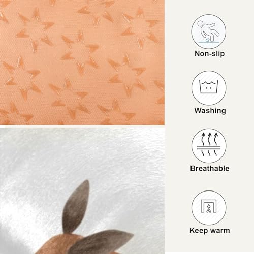 Kigai Woodland Animals Pet Bed Mat, Soft Cozy Crate Pet Mattress, Anti-Slip Bottom Machine Washable Pet Mat for Dog Sleeping