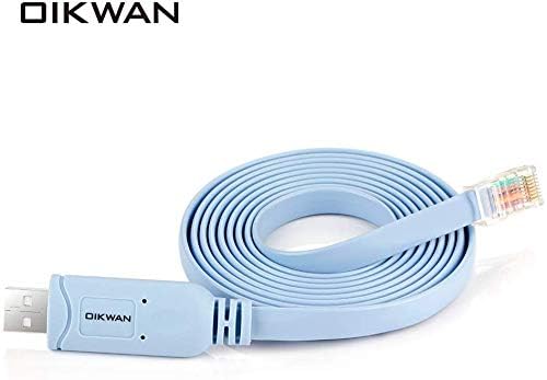 OIKWAN Console Cable USB to RJ45, USB Cable Compatible with Routers/Switch/Windows 7, 8,10,11 (10ft)