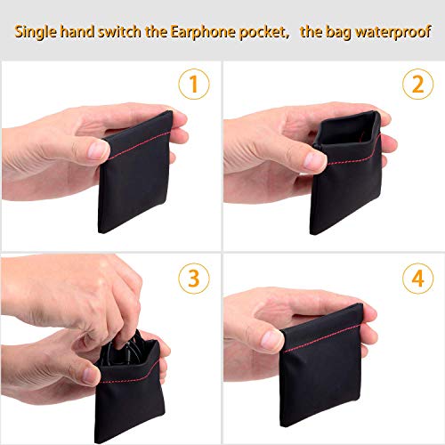DARK WOLF 2Packs Sleep Earphone Gift Earphone Bag,Noise Isolating in-Ear Sleep Earbuds,Unique Soft Silicone Perfect for Insomnia Side Sleeper, Yoga,medi 3.5mm Jack(White&Black