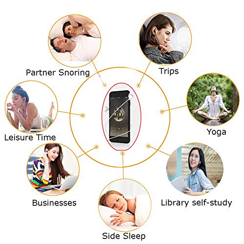 DARK WOLF 2Packs Sleep Earphone Gift Earphone Bag,Noise Isolating in-Ear Sleep Earbuds,Unique Soft Silicone Perfect for Insomnia Side Sleeper, Yoga,medi 3.5mm Jack(White&Black
