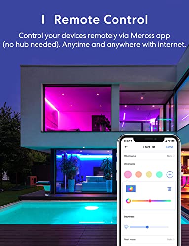 Smart LED Strip Lights, 16.4ft WiFi LED Strip Work with Apple HomeKit, Alexa, Google Home and SmartThings, Color Changing Lights Strip for Bedroom, Living Room, Kitchen
