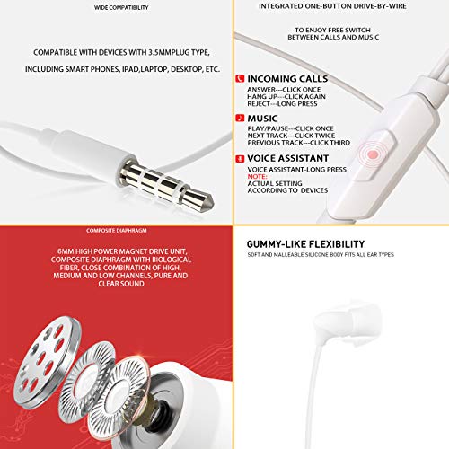 DARK WOLF 2Packs Sleep Earphone Gift Earphone Bag,Noise Isolating in-Ear Sleep Earbuds,Unique Soft Silicone Perfect for Insomnia Side Sleeper, Yoga,medi 3.5mm Jack(White&Black