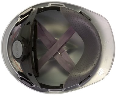 MSA V Cap Style Hard Hats w/FasTrac III Suspensions and Handy Tote Bag - Silver