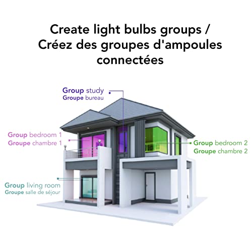 Lloyd's WiFi Smart A19 Bulb, Multicolor + White Light Range (Warm White to Cool White, 2700K-6500K), Works with Alexa and Google Home, 9W, No Hub Required, Dimmable from App, for 2.4 GHz Networks