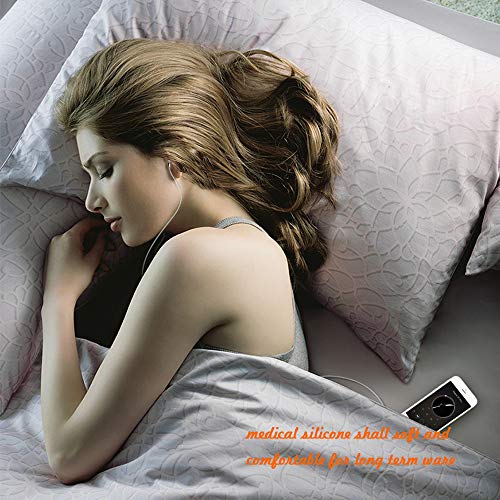 DARK WOLF 2Packs Sleep Earphone Gift Earphone Bag,Noise Isolating in-Ear Sleep Earbuds,Unique Soft Silicone Perfect for Insomnia Side Sleeper, Yoga,medi 3.5mm Jack(White&Black