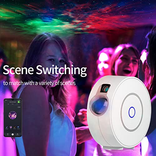 CHIGIH Smart Galaxy Projector,LED Starry Sky Night Light Star Projector,Nebula Ceiling Night Light App & Voice Controlled for Gaming Room,Bedroom,Home Theater,Camp Tent