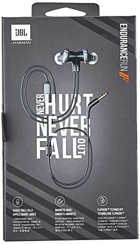 JBL Endurance RUN Sweatproof Sports In-Ear Headphones with One-Button Remote and Microphone (Black)