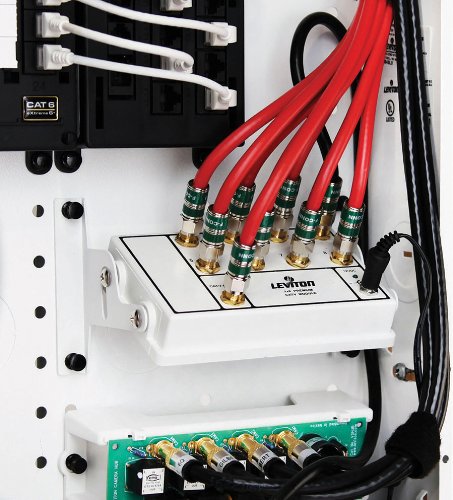 Leviton 47693-8P 1x8 Premium Amplified CATV Module , Gold