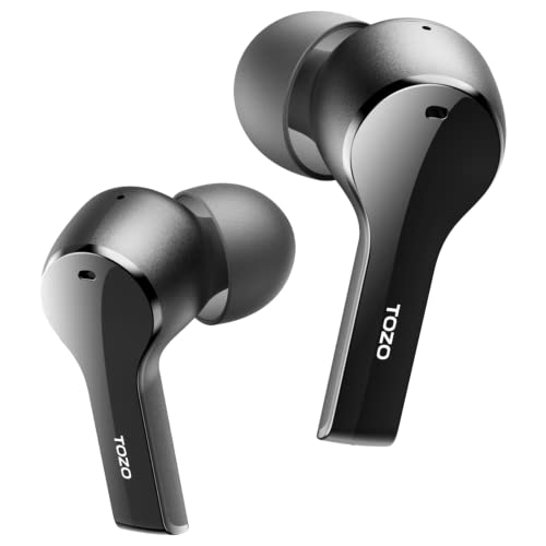 TOZO T9S 2022 Version True Wireless Earbuds 4 Mic Environmental Noise Canceling Call Headphone,Long Endurance Bluetooth 5.3 IPX7 Waterproof Built-in Mic Headset