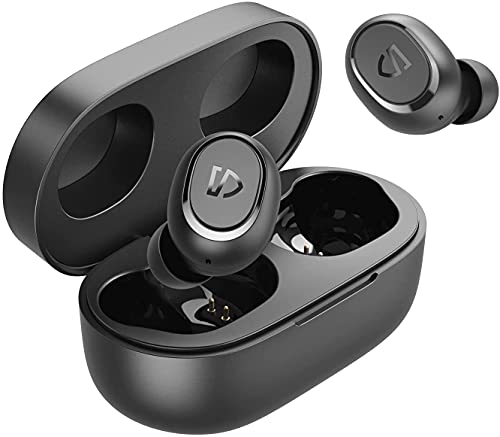 SoundPEATS Wireless Earbuds TrueFree2 Bluetooth 5.0 Headphones in-Ear Stereo TWS Sports Earbuds, IPX7 Waterproof, Customized Ear Fins, USB-C Charge, Monaural/Binaural Calls, 20 Hours Playtime