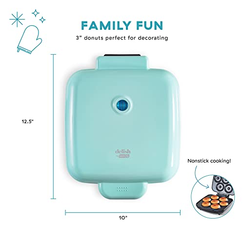 Delish By Dash Donut Maker for Snacks, Dessert, and More - Blue