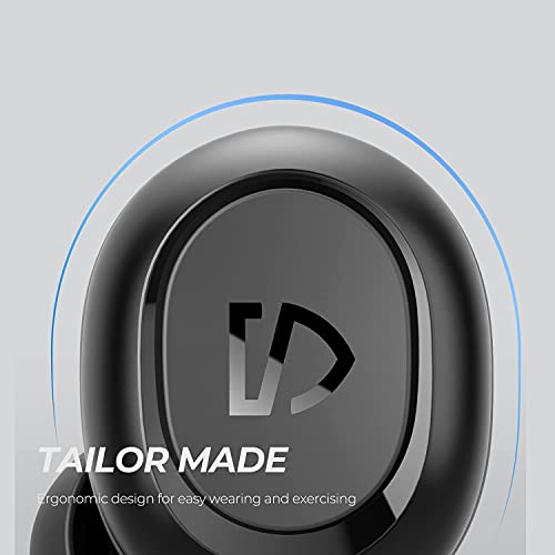 SoundPEATS Wireless Earbuds TrueFree2 Bluetooth 5.0 Headphones in-Ear Stereo TWS Sports Earbuds, IPX7 Waterproof, Customized Ear Fins, USB-C Charge, Monaural/Binaural Calls, 20 Hours Playtime
