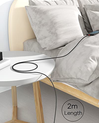 ziwodiv USB-C Cable, 2M/3.1A Type C to Type C Cable Nylon Braided USB A to USB C Cable, Fast Charging Cable Compatible with Samsung Galaxy S22 S21 S10 S9 Note 9 8, MacBook, iPad, Huawei, Xiaomi, Sony