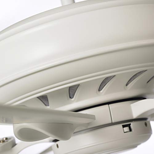 Luminance kathy ireland Home Penbrooke Eco Ceiling Fan with Premium Motor | Energy Star Fixture for Home Improvement with 6-Speed Wall Control | Blades Sold Separately, Satin White