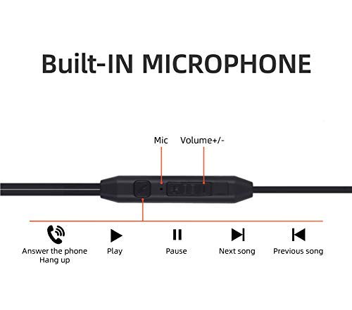 ELIK Earbud Headphone Wired Earphones with Microphone and Call Controller Dynamic Crystal Clear Sound, Ergonomic Comfort-Fit Compatible with iPhone, Android Pixel Samsung Phones