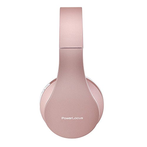 PowerLocus Rose Gold Bluetooth Headphones with Black/Brown Bluetooth Headphones