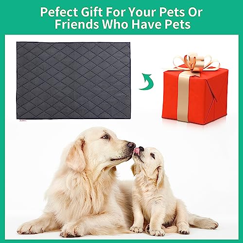 HOMBYS Chew Proof Tough Dog Crate Pad Mat 18"x29", Durable Pet Bed Mat for Teething Puppy Who Chew Their Beds, Upgraded Indestructible Training Fabric Kennel Pad for Dogs Crate Cages