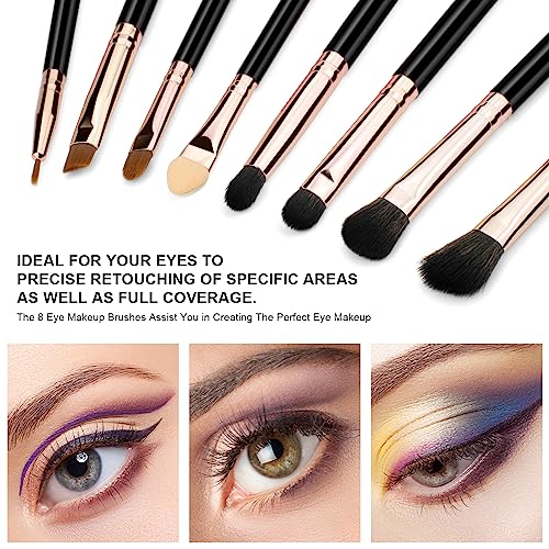 Makeup Brushes Set,Foundation Powder Brush Eyeshadow Brush Concealers Blush Face Professional Make up Brushes Kit with Gifts Box for Woman(Black,14Pcs)