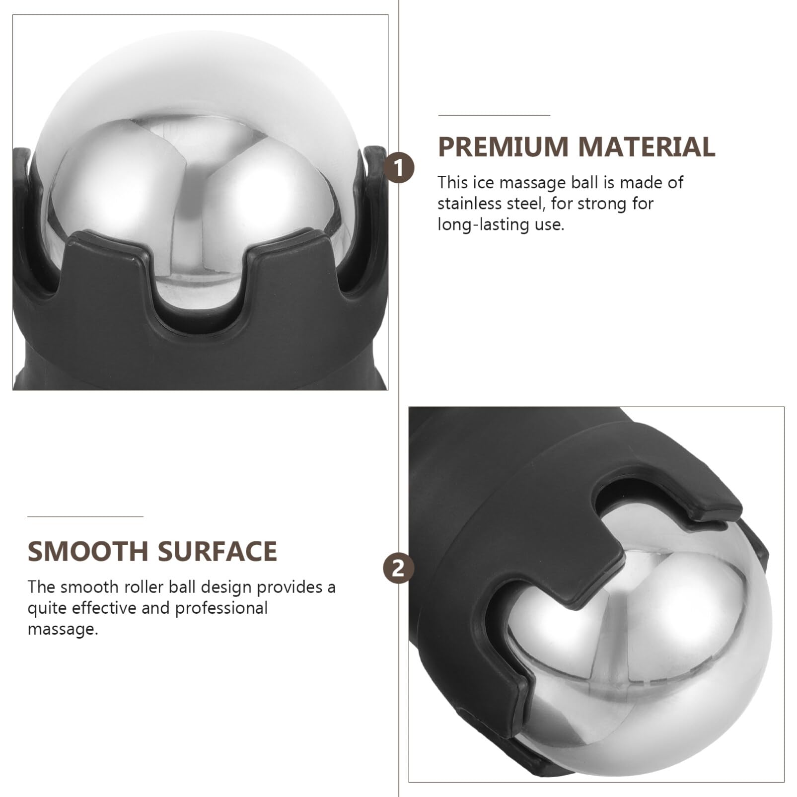 BESPORTBLE Massage Ball Hot and Cold Rolling Ball Household Roller Ball Metal Massage Ball Face Massage Roller Facial Ice Globes Relaxation Ball Plastic Hot and Cold Compress