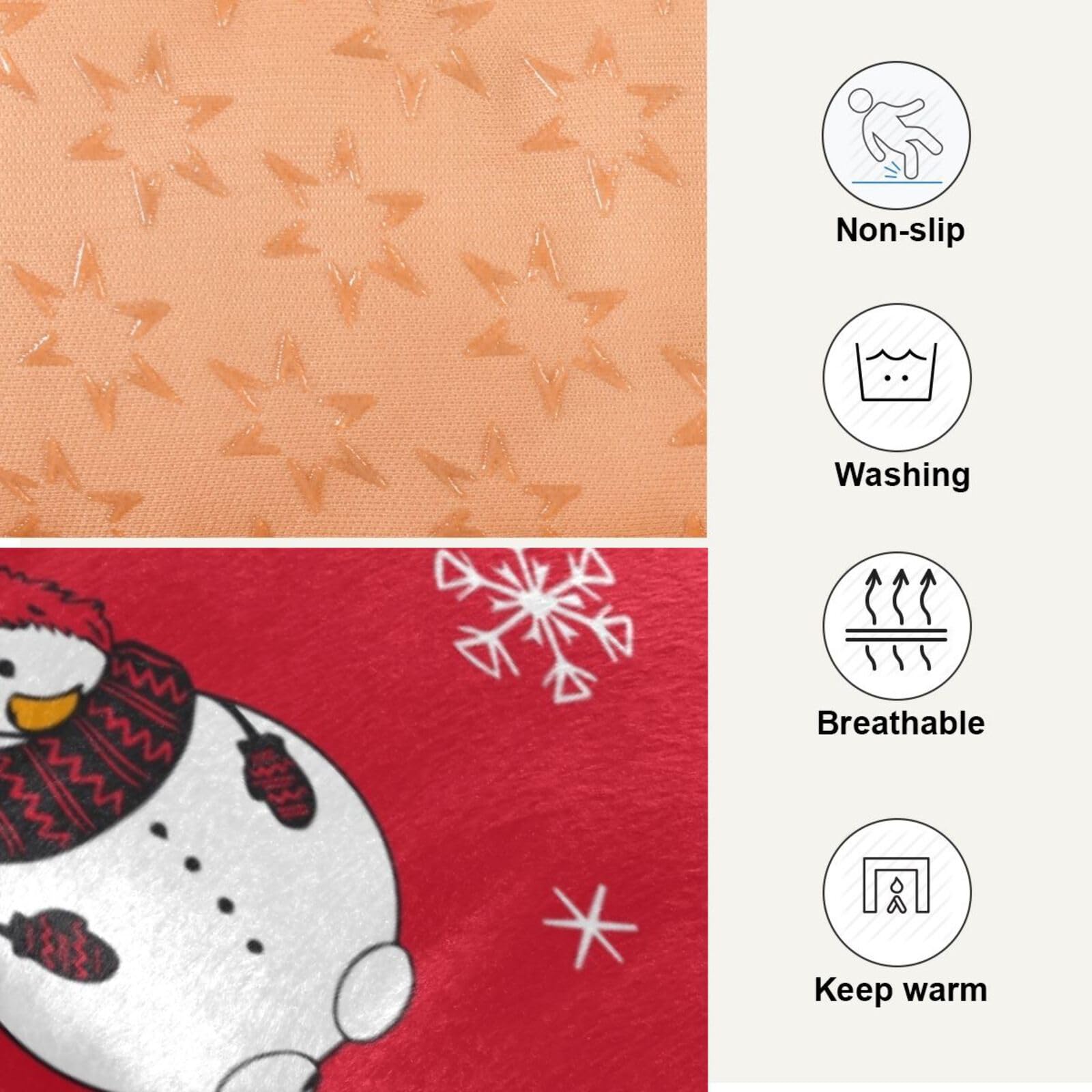 Coikll Christmas Cute Snowmen Pet Bed Pad Soft Dog Bed Mat with Anti-Slip Bottom, Machine Washable Crate Pad Mattress for Dog Sleeping- 36 * 24inches