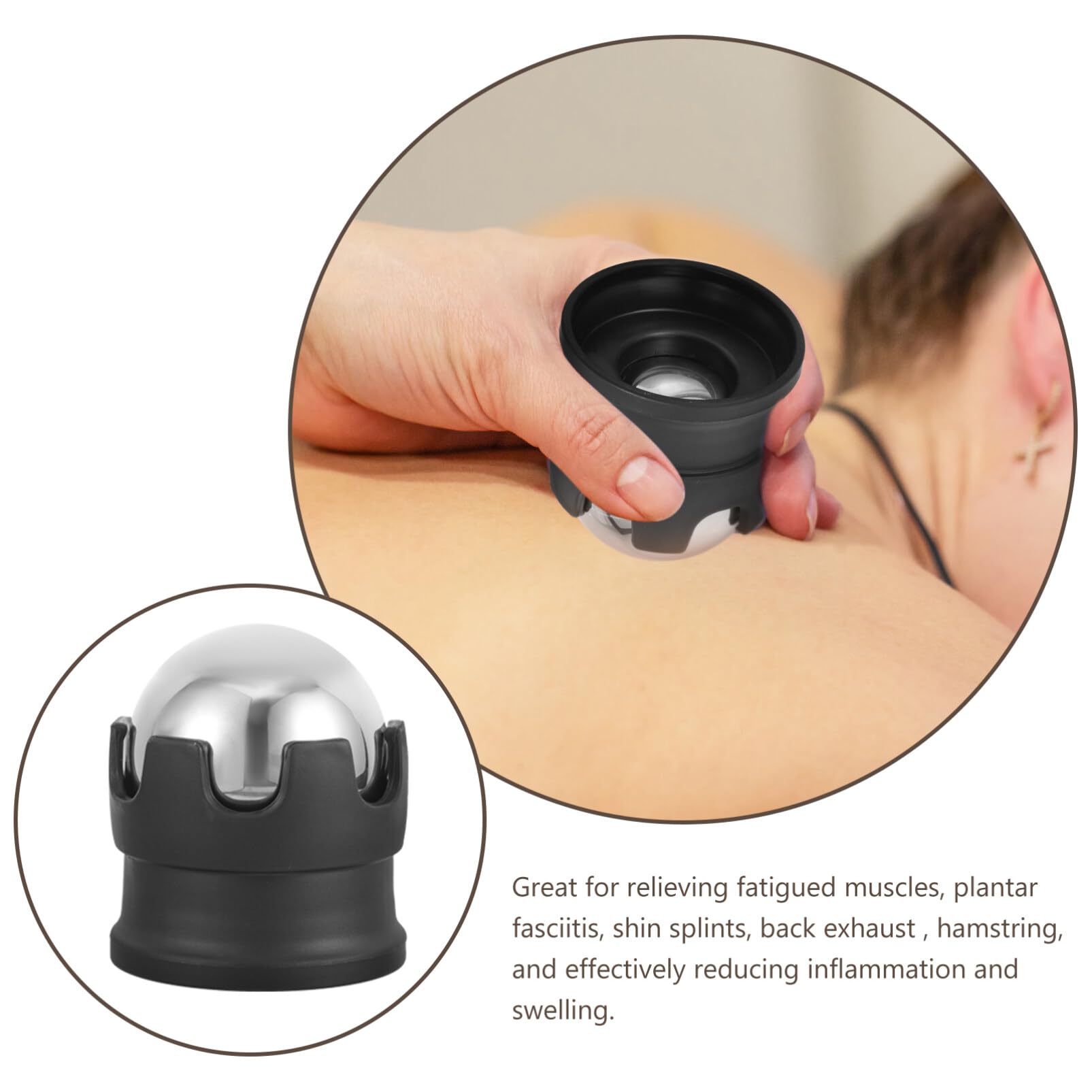 BESPORTBLE Massage Ball Hot and Cold Rolling Ball Household Roller Ball Metal Massage Ball Face Massage Roller Facial Ice Globes Relaxation Ball Plastic Hot and Cold Compress