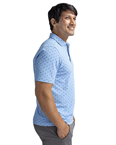 Cutter & Buck Virtue Eco Pique Tile Print Recycled Mens Polo, Atlas, XXL