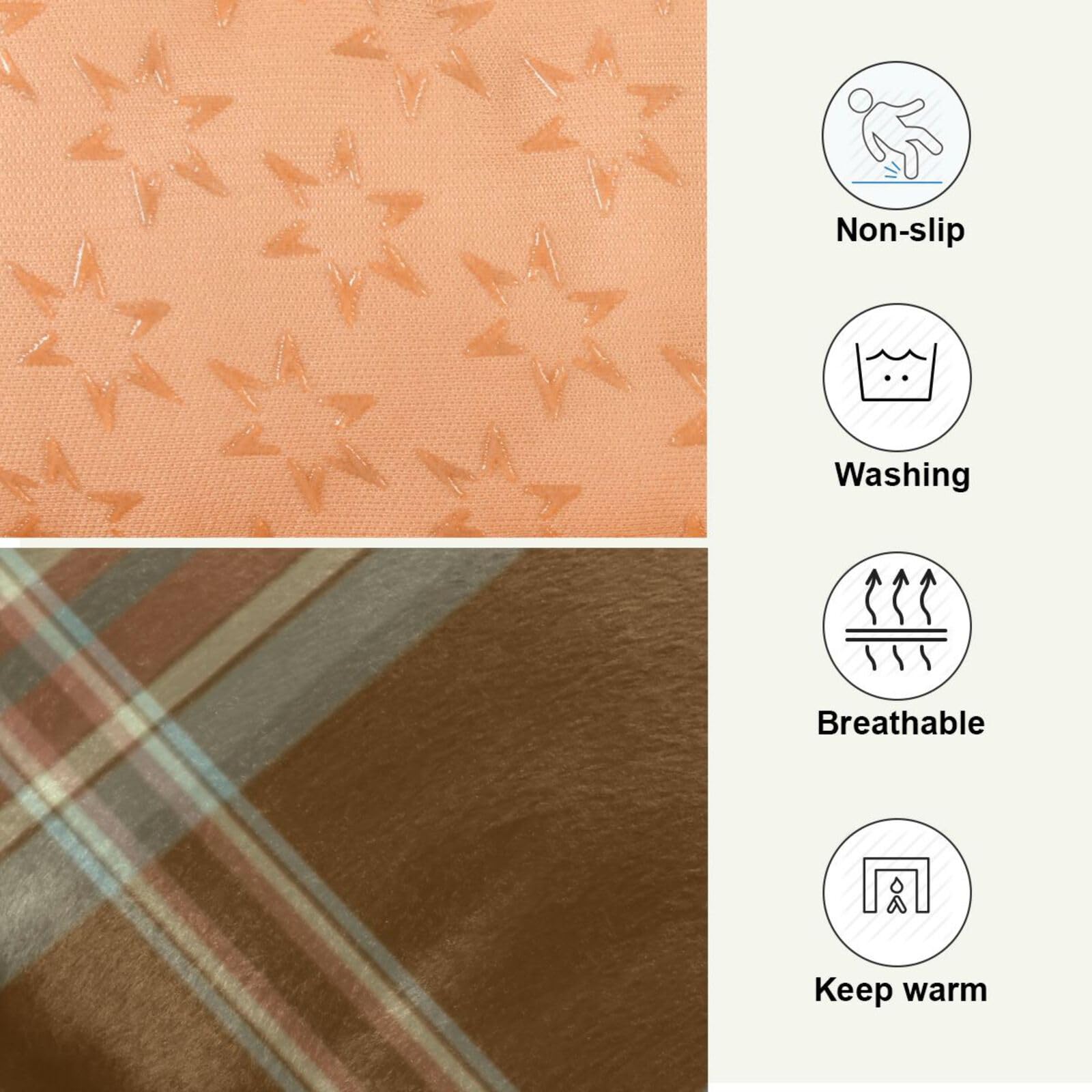 YETTASBIN Brown Plaid Crate Pet Bed, Portable Washable Dog Cat Mat, Soft Comfortable Pet Mattress with Non-Slip Bottom for Dogs Cats Sleeping, 24 x 18 Inch