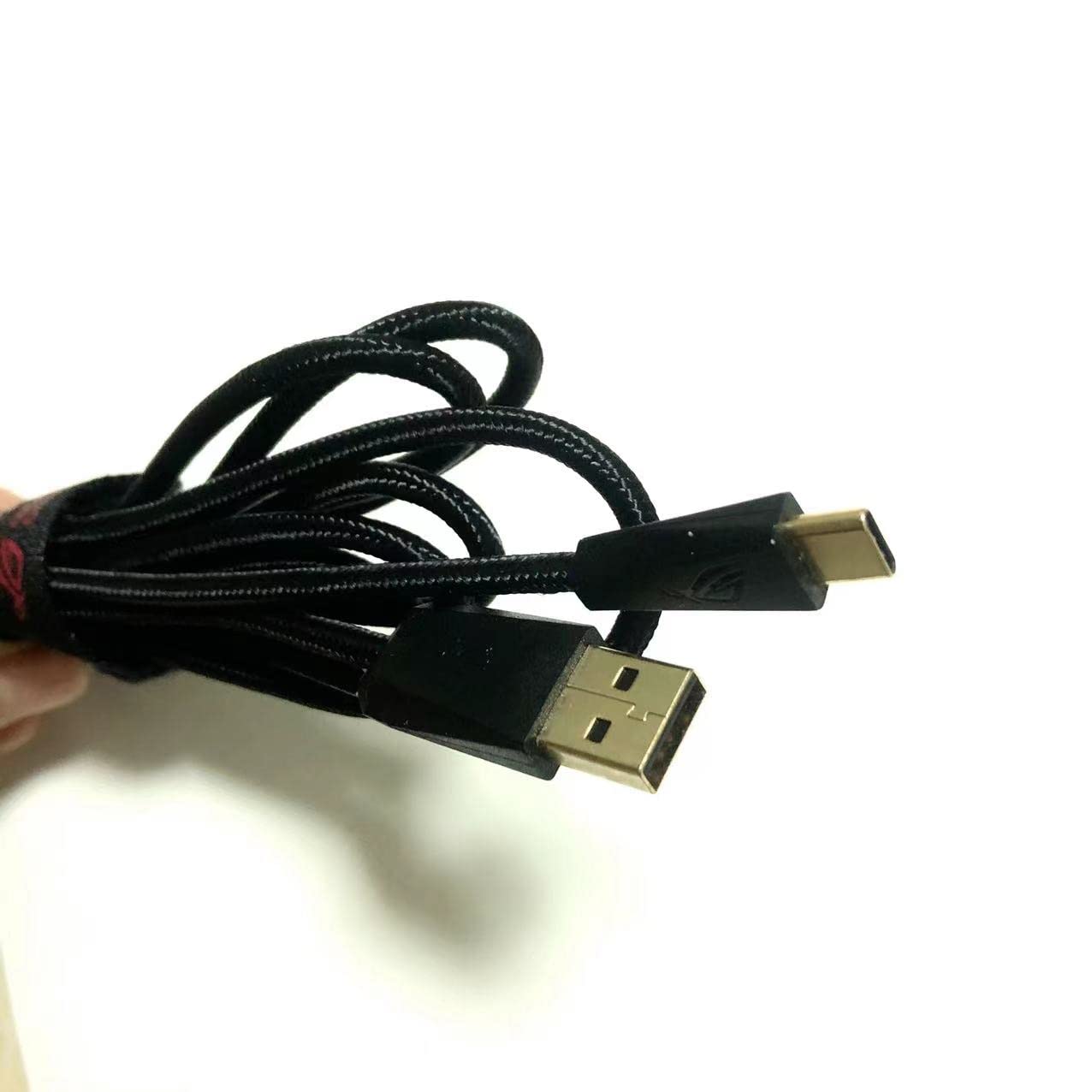 LZYDD USB Charging Cable for ASUS ROG Gladius III/ROG Keris/ROG Chakram/ROG Strix Scope/ROG Pugio II Mouse/Falchion Wireless 65% Keyboard(Black USB C Port)