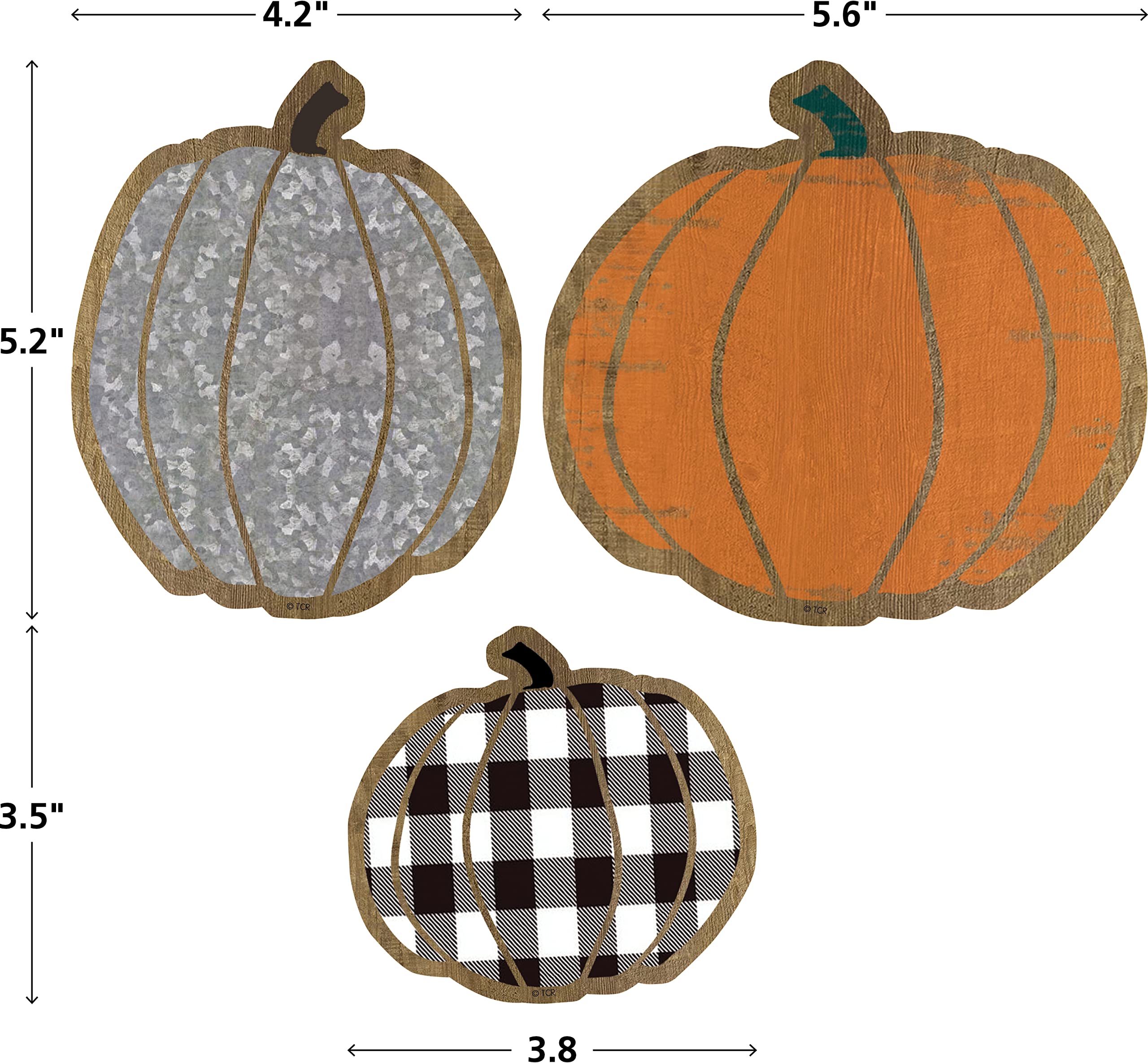 Teacher Created Resources Home Sweet Classroom Pumpkins Accents - Assorted Sizes (TCR8553)