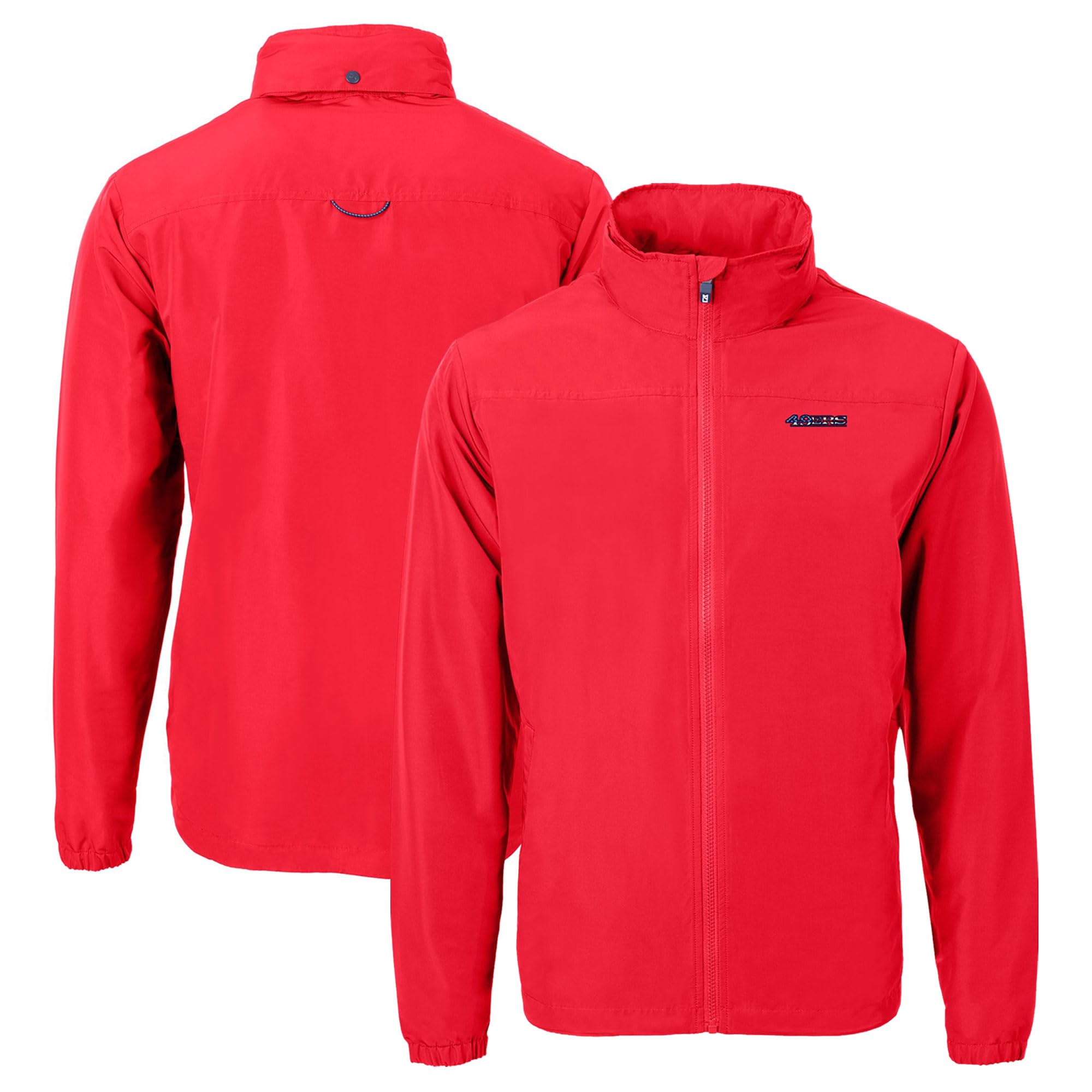 Cutter & Buck Men's Scarlet San Francisco 49ers Charter Eco Recycled Full-Zip Jacket