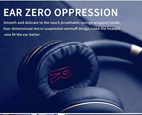 Greshare Wireless Bluetooth Headphones,Over Ear Headphone Hi-Fi Stereo Foldable Headset with Microphone, FM Radio, Wired Mode Compatible with PC/Cellphone/Tablets/TV/MP3. (Black)