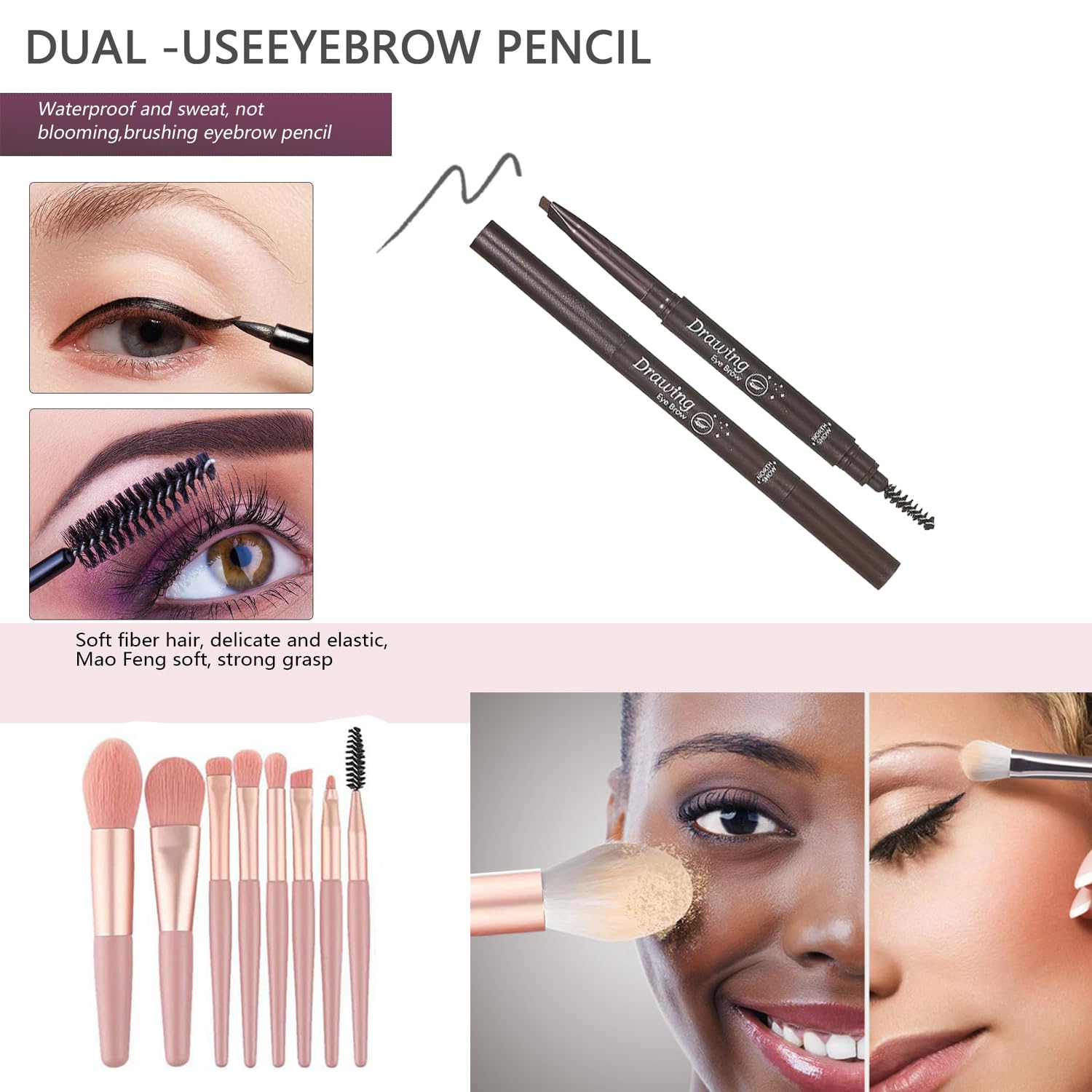 OAWLY Makeup Kits Makeup Set for Teens Women Full Kit Makeup Kit for Women 20 Color Eyeshadow Palette Foundation Face Primer Lipgloss Mascara Eyeliner Makeup Brushes Gift Make up Kit (black)