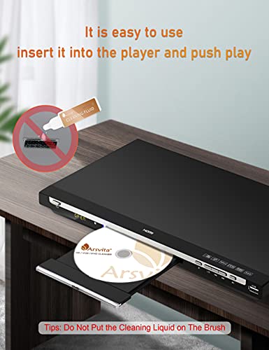 Arsvita Laser Lens Cleaner Disc Cleaning Set for CD/VCD/DVD Player, Not Compatible for Bose Player, Safe and Effective, ARCD-03