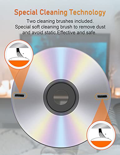 Arsvita Laser Lens Cleaner Disc Cleaning Set for CD/VCD/DVD Player, Not Compatible for Bose Player, Safe and Effective, ARCD-03