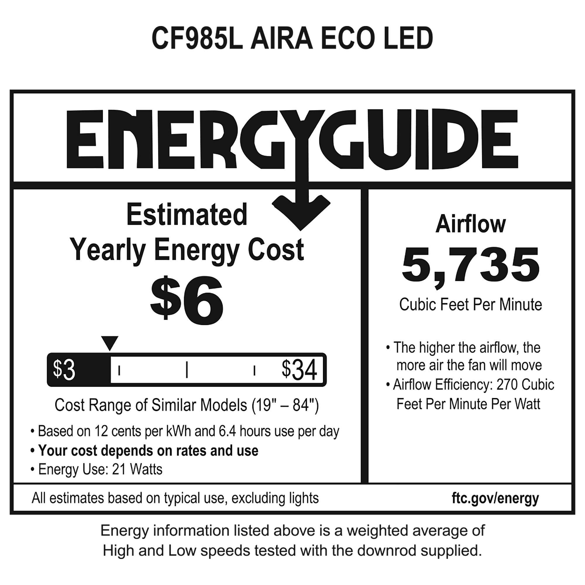 Luminance kathy ireland HOME Aira Eco LED 72 Inch Ceiling Fan | Large Indoor/Outdoor Fixture with Integrated Lighting | Modern 8 Blade Design with 6-Speed Wall Control | Damp Rated, Platinum
