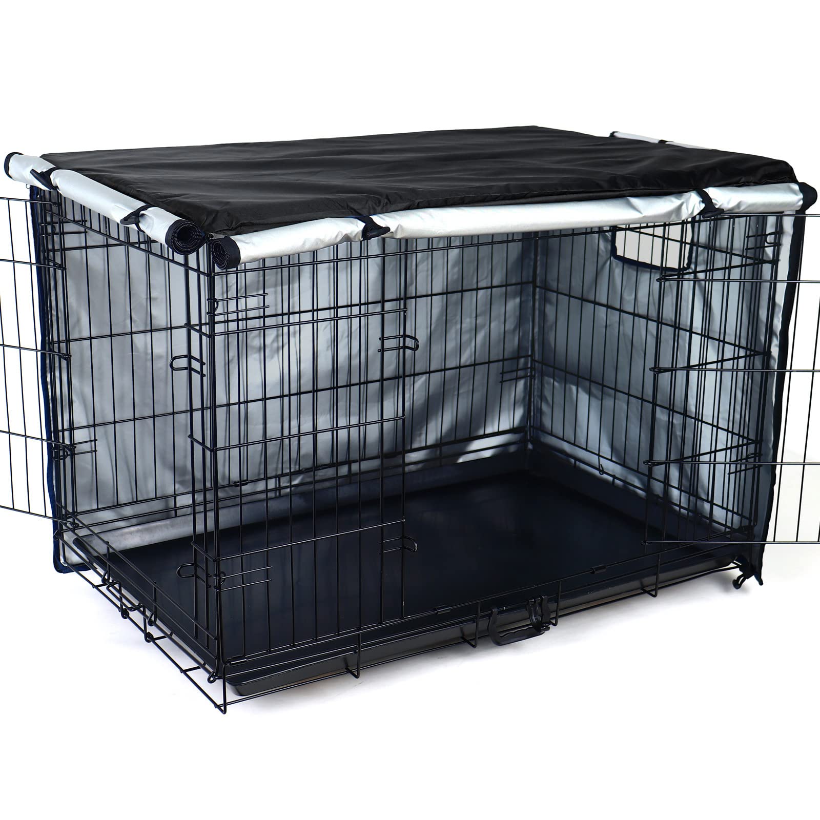 kefit Dog Crate Cover 42 inch, Kennel Cover for Dog Cage, Black