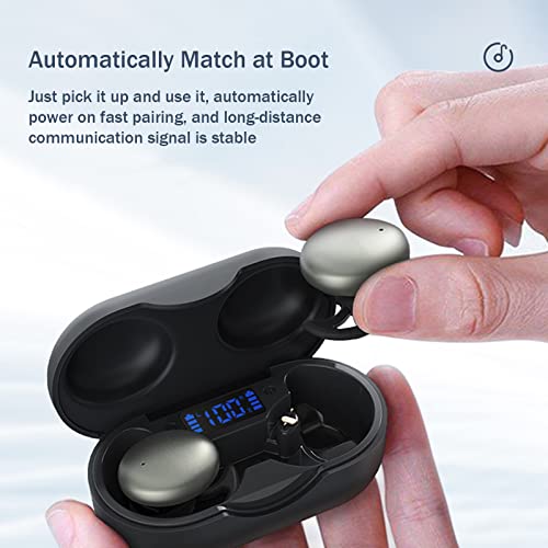 Pink Sleep Earbuds Noise Cancelling for Sleeping Bluetooth Headphones Ultra Smallest Invisible Mini Wireless Ear Buds for Side Sleepers Workout Waterproof Earpiece Stereo HiFi Sound for Android iOS
