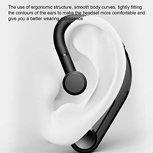 Gaweb Earphones, 1Pc M21 Wireless Earbud Hanging Ear Multifunctional Bluetooth 5.0 HiFi Stable Sports Headphone for Office - Black