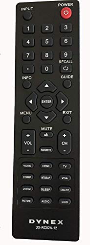 Dynex DX-RC01A-12 DX-RC02A-12 LCD LED TV Remote for DX-32L100A13 DX-26L100A13 and Other TV