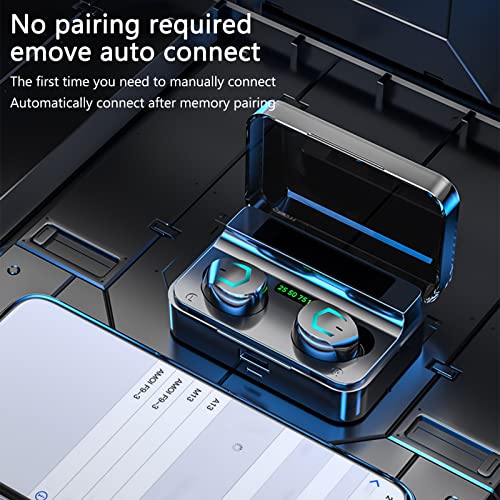 2023 Bluetooth Headphones Wireless Earbuds in Ear with Bluetooth 5.2 Deep Bass Led Display Ipx7 Waterproof Earbuds for Sport Work Music