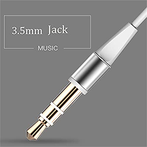 100SEASHELL Long Cord Wired Earbuds no Microphone Headphones Watching tv with Extra Noise isolating Blocking bass Ear Buds Without mic Corded Length Earphones