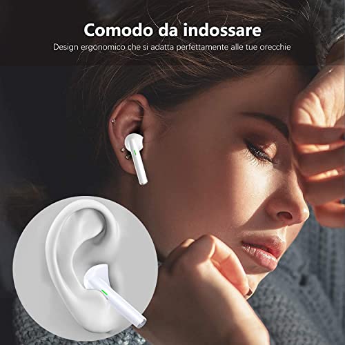 Wireless Earbuds,Bluetooth 5.3 Noise Cancelling Earbuds,Bluetooth Headphones 3D HiFi Stereo Bass, IPX7 Waterproof Sports Touch Control with USB-C Fast Charge Mini Charging Case for Android iOS