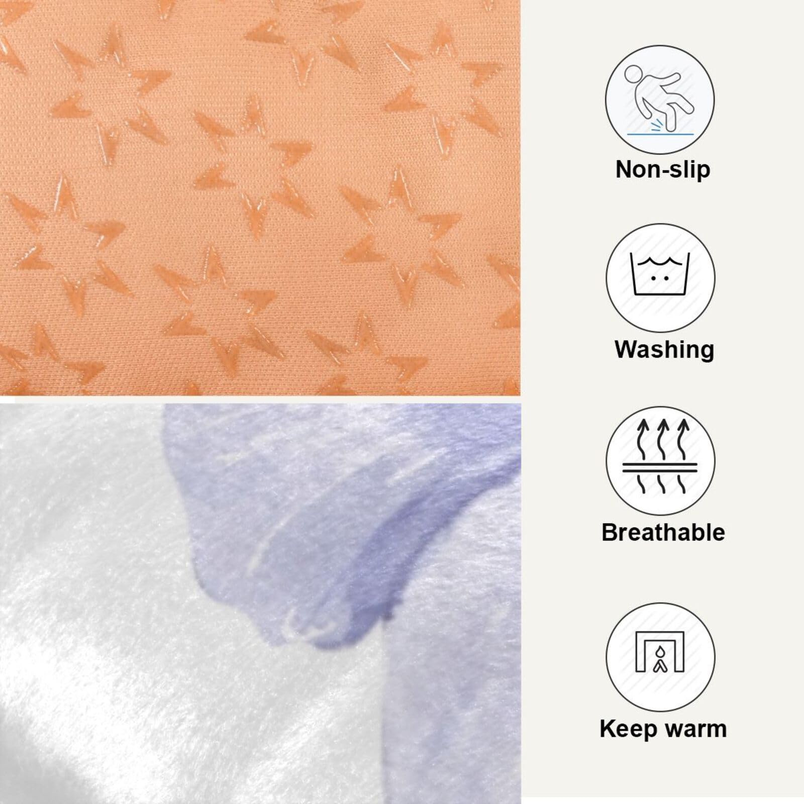 Kigai Watercolor Purple Flowers Pet Bed Mat, Soft Cozy Crate Pet Mattress, Anti-Slip Bottom Machine Washable Pet Mat for Dog Sleeping