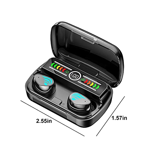 Wireless Bluetooth Headset 5.3 Led Color Screen Digital Display Earplug Stereo Sound Waterproof Large Capacity Battery Sports Headset