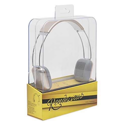 Oblanc SY-AUD23060 Rendezvous Wireless Bluetooth Headphone with Built In Micrphone Gold